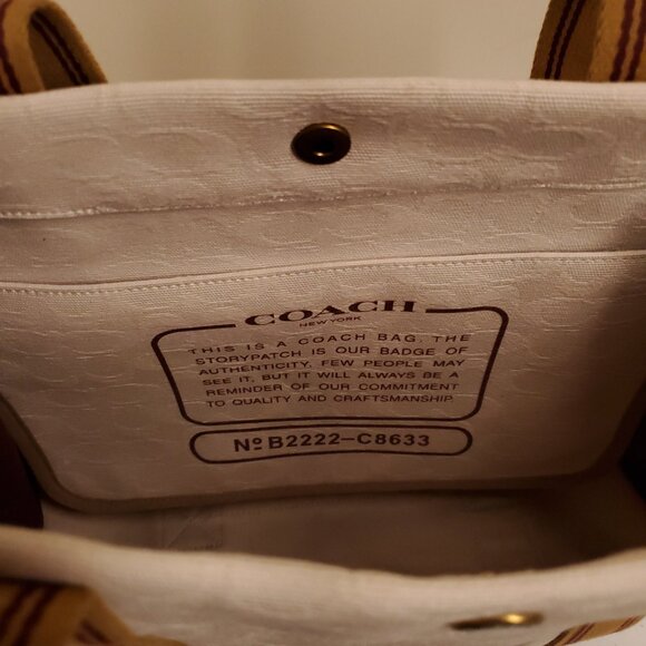 Coach | Bags | Coach Purse Spin Tote 42 In Signature Jaquard Canvas Environmentally Friendly ...